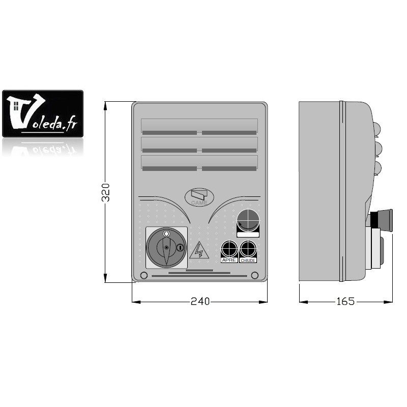 Armoire de commande Came 002ZT6C - Portail coulissant