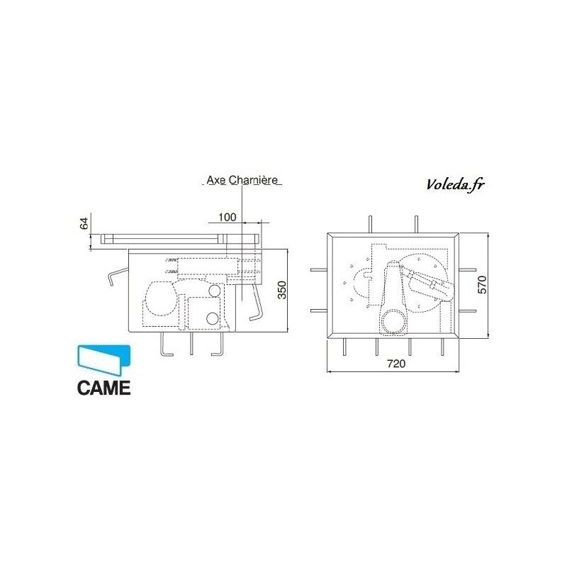 Moteur Came Super Frog 001FROG-MS - Portail battant